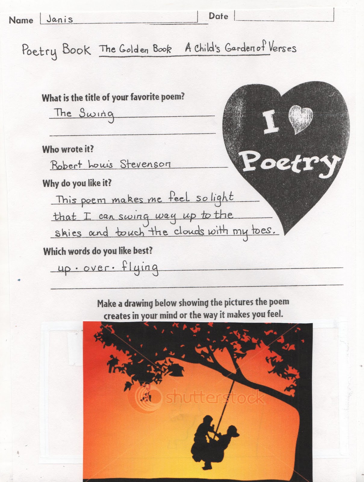 ELEMENTARY SCHOOL ENRICHMENT ACTIVITIES: I LOVE POETRY