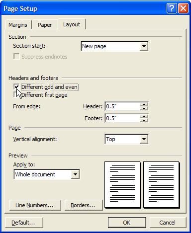 Creating Headers and Footers (a step-by-step approach)