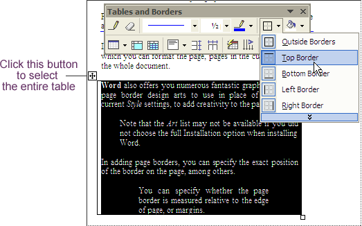 Applying Borders and Shading