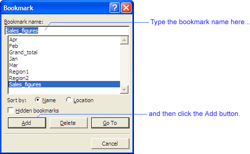Using Bookmarks