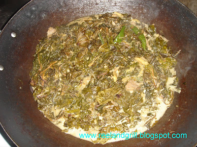 Laing (Taro Leaves Cooked in Coconut Milk) by Reel and Grill