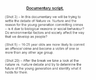 A2 Media: Documentary Script