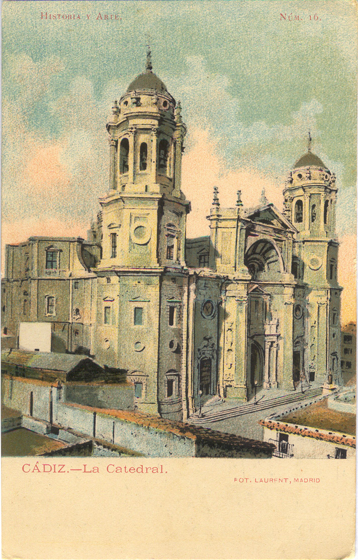 Tarjeta postal - Post card - Carte postale: 96.- La catedral de Cádiz ...