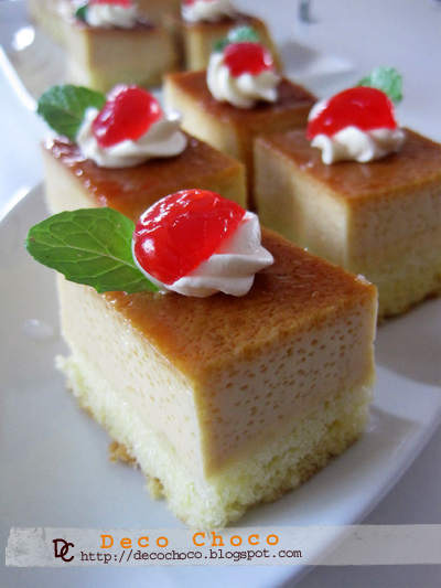 Deco Choco: Kek puding karamel