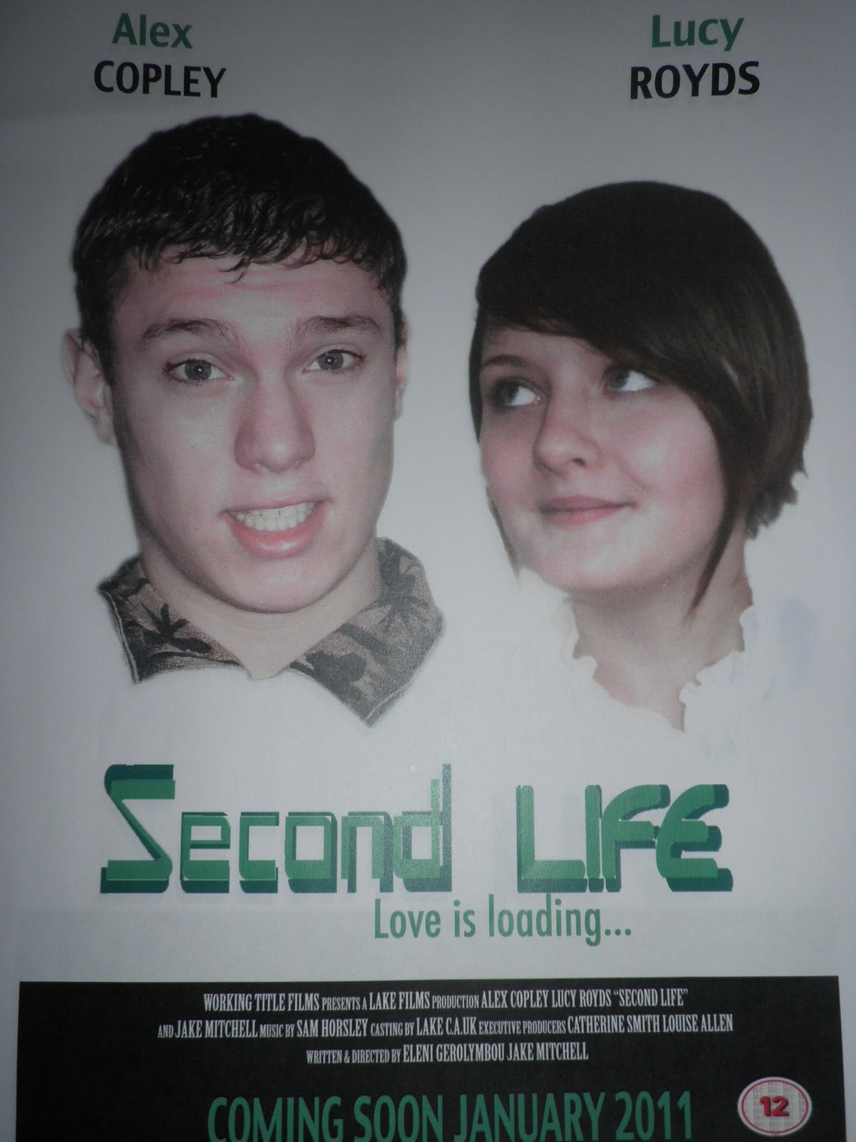 Jake A level media project "Second LIfe": Final edited film poster!!!