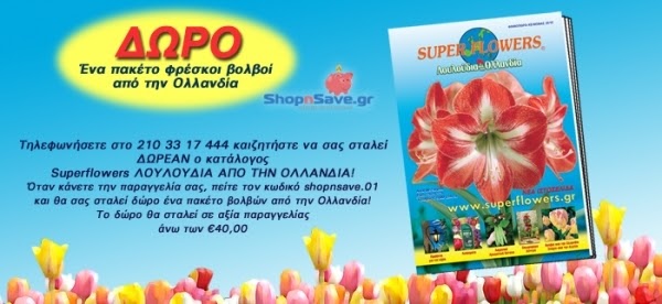 προσφορες. Δώρο 1 πακέτο Φρέσκοι Βολβοί!
