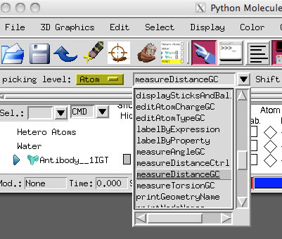 Python Molecular Viewer: Measure Distance in PMV