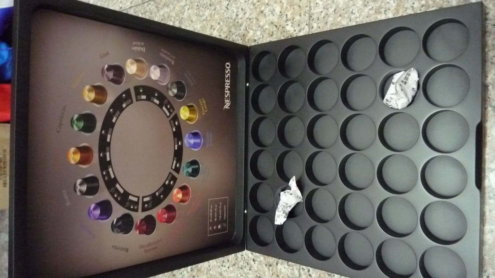 AmigoEva's Bazaar: Nespresso Tasting Box/Tray (+ offer to buy Kazaar)