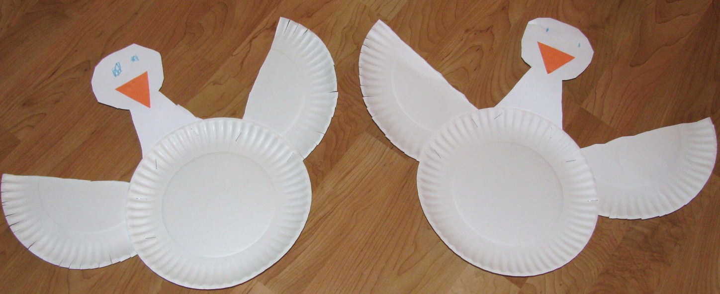 See what we did today: Paper Plate Goose!