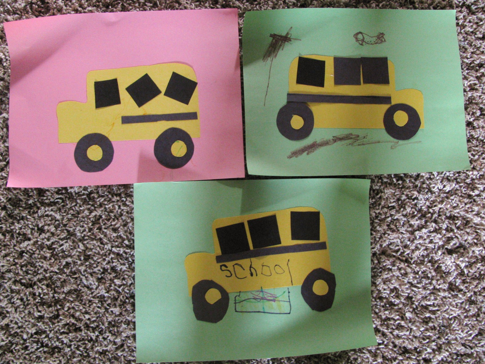 See what we did today: Paper School Bus!