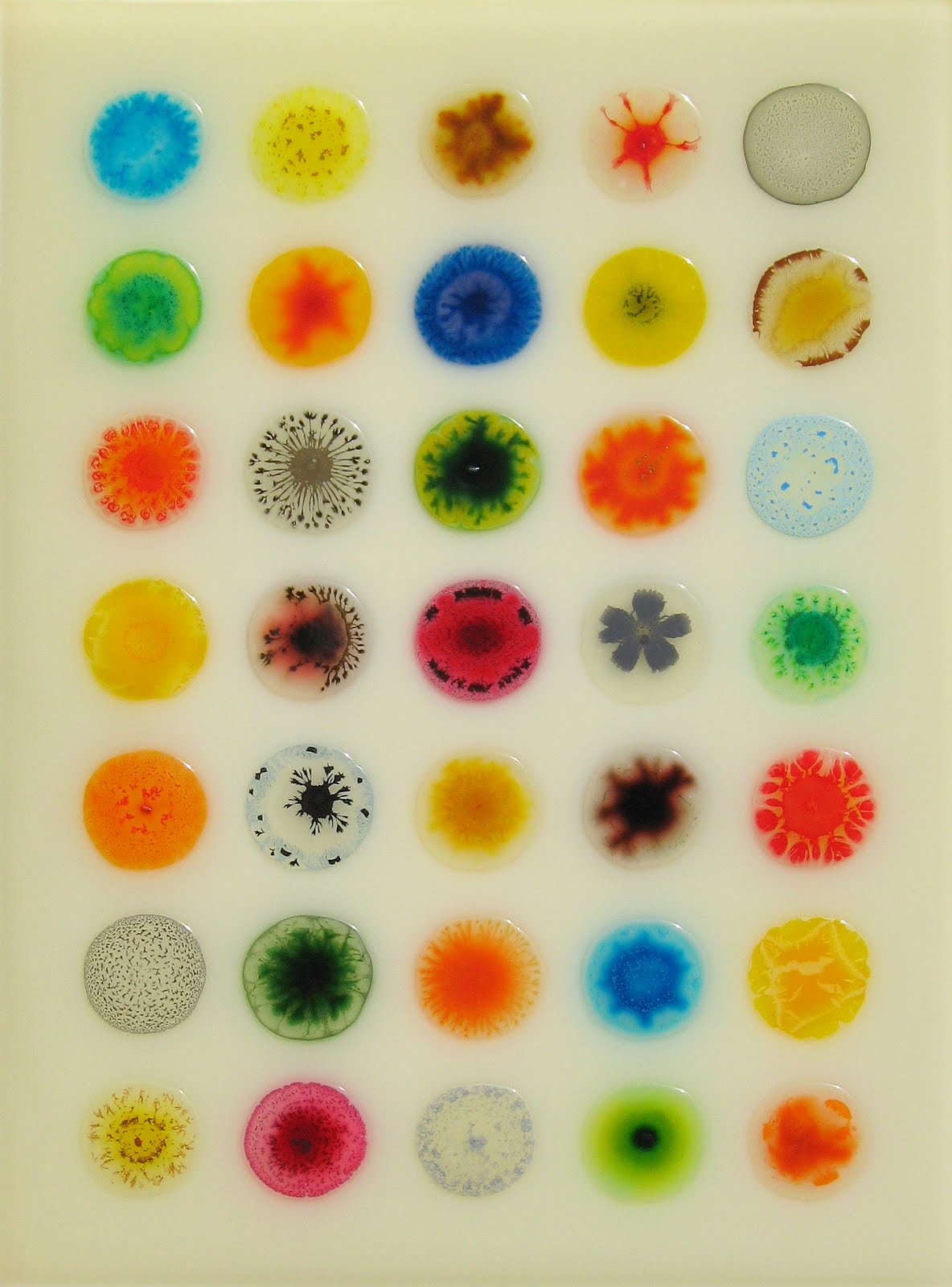 William Loveless glue paintings: Sequential Color