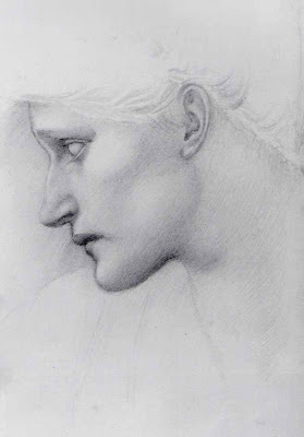 British Art: (Sir) Edward Coley Burne-Jones - Study head Andromeda