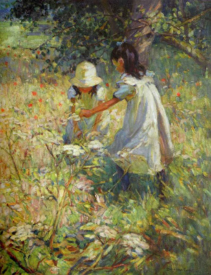 British Art: Dorothea Sharp - Picking Wild Flowers