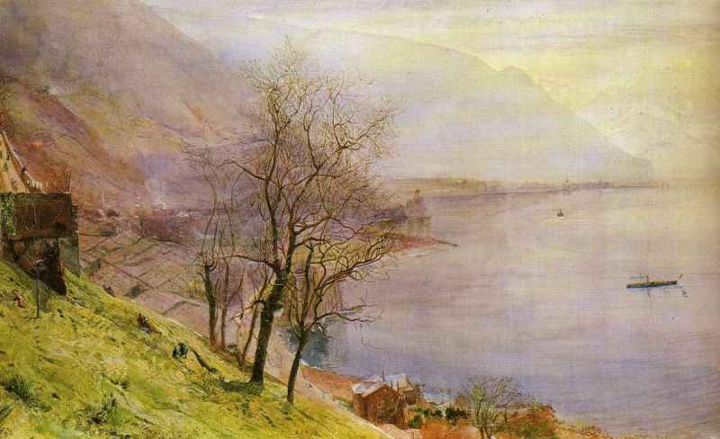 British Art: John William Inchbold - View above Montreux