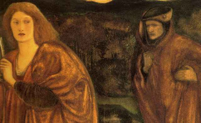 Pre Raphaelite Influenced Art: Edward Burne-Jones - Merlin and Nimue detail