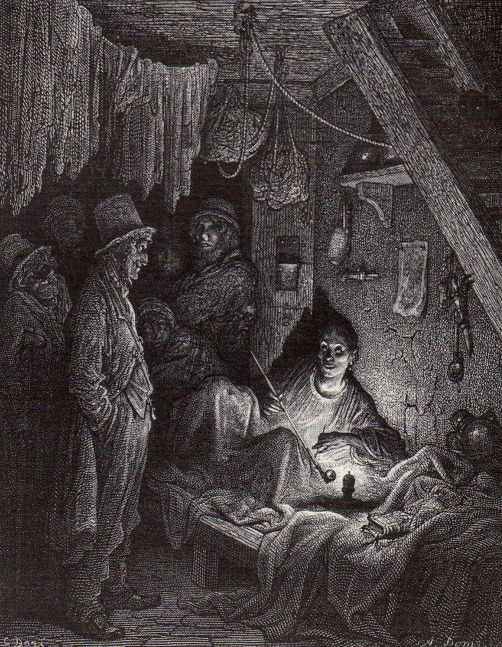 British Art: Opium Den - Edwin Drood (Dickens) - Gustave Dore 1872