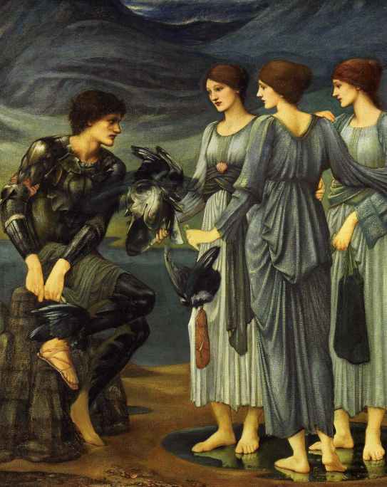 Pre Raphaelite Art: Edward Burne-Jones - Perseus and the Sea Nymphs
