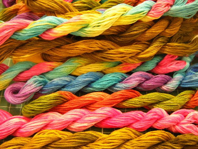 TrishAlan Designs Hand Dyed Fabric & Threads: Space Dyed Embroidery Threads