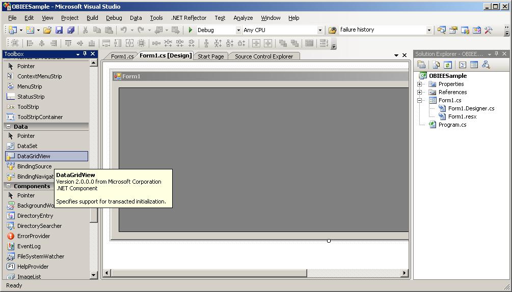 Hitesh's BI Blog: Accessing OBIEE Analytical Data from Windows C# Forms ...