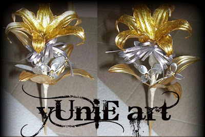 Hantaran Perkahwinan: Bunga Pahar/ Telur Silver Gold