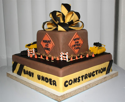 Baby Under Construction | minnie mouse cake