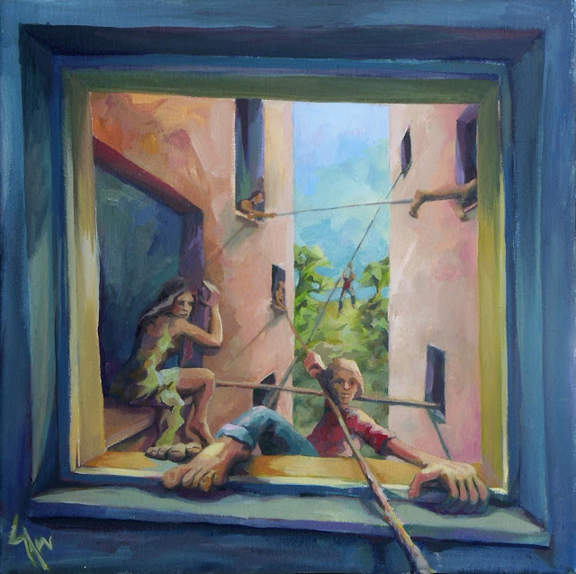 SILuVeNe: PINTURAS DE ESCAPE POR LA VENTANA