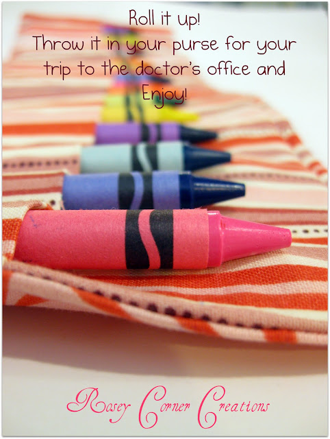 Rosey Corner Creations: Fat Quarter Crayon Roll Tutorial