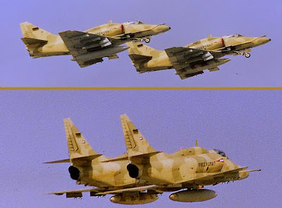 Relembrando: Kuwait Air Force Skyhawks at Gulf War I - 1991