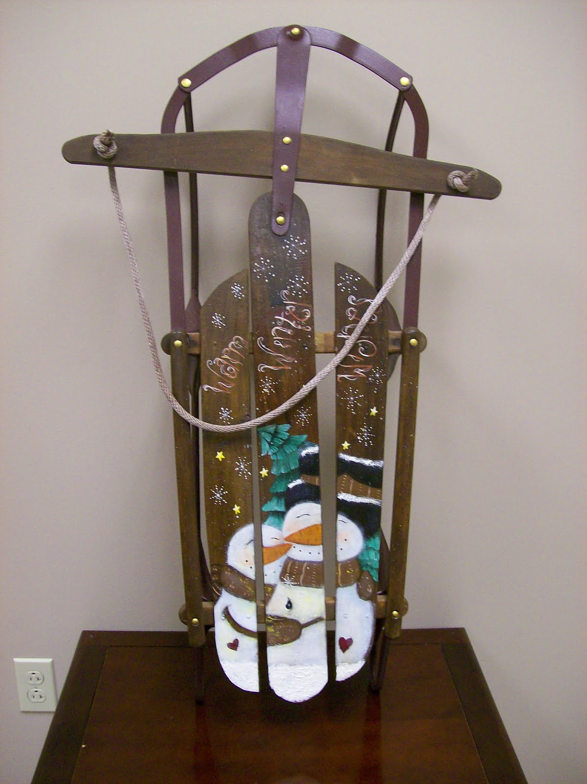 Silent Auction: Tina's Hand Painted Wooden Sled
