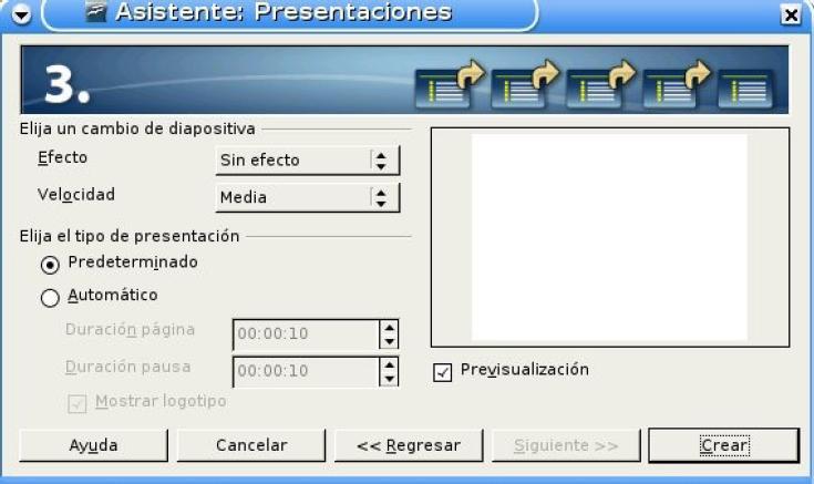 OpenOffice Impress: Uso del asistente para presentaciones