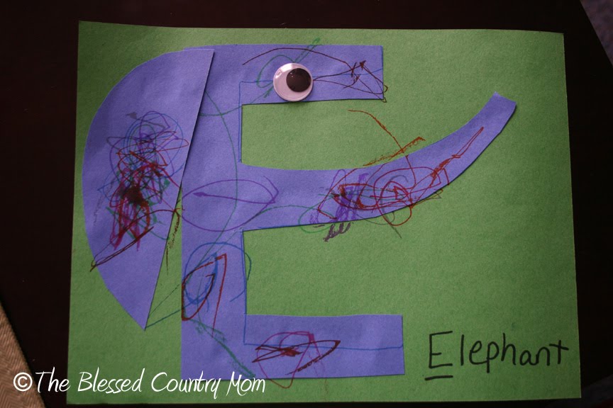 The Blessed Country Mom: Tot School - Letter "E"