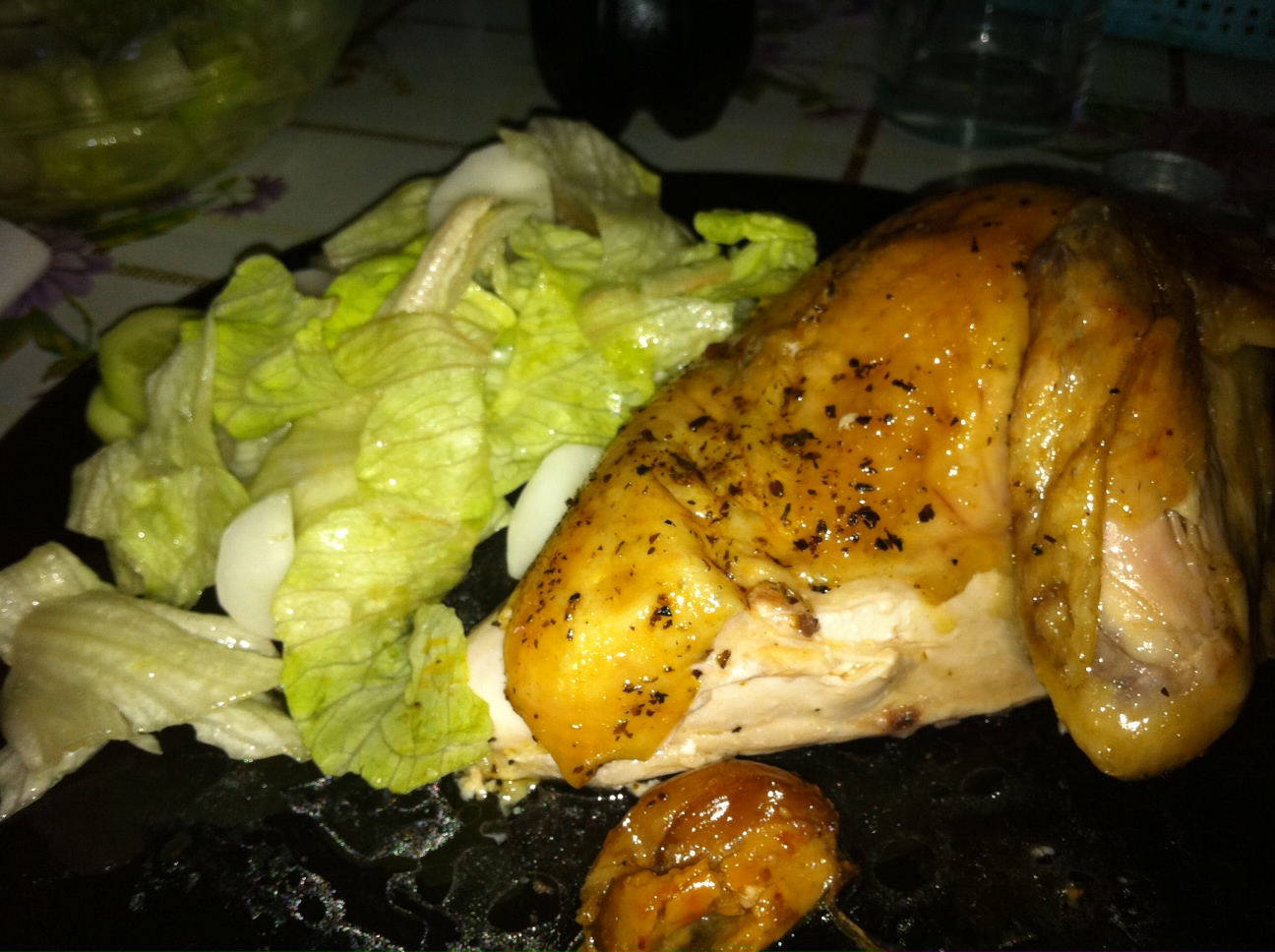 EL CORAZON ENTRE FOGONES: Pollo violado en Chef o matic (panificadora)