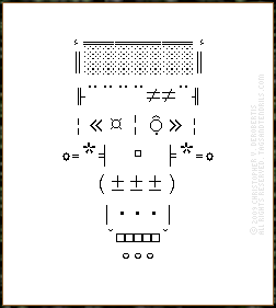 ASCII Frankenstein Monster | In Silent Passage - Text and Visual Art by ...
