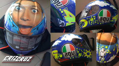 AGV GP-TECH Rossi Face Airbrush Designs | Car Modification 2011
