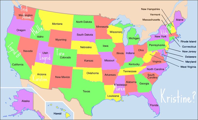 Kart Over Usa Med Byer | Kart