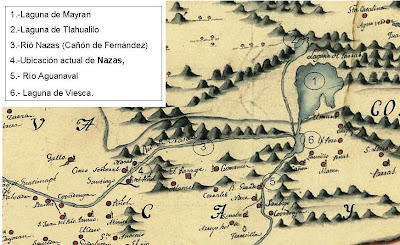 Ciudad Nazas, Dgo.: Mapa de la Comarca Lagunera en el año de 1816 ...