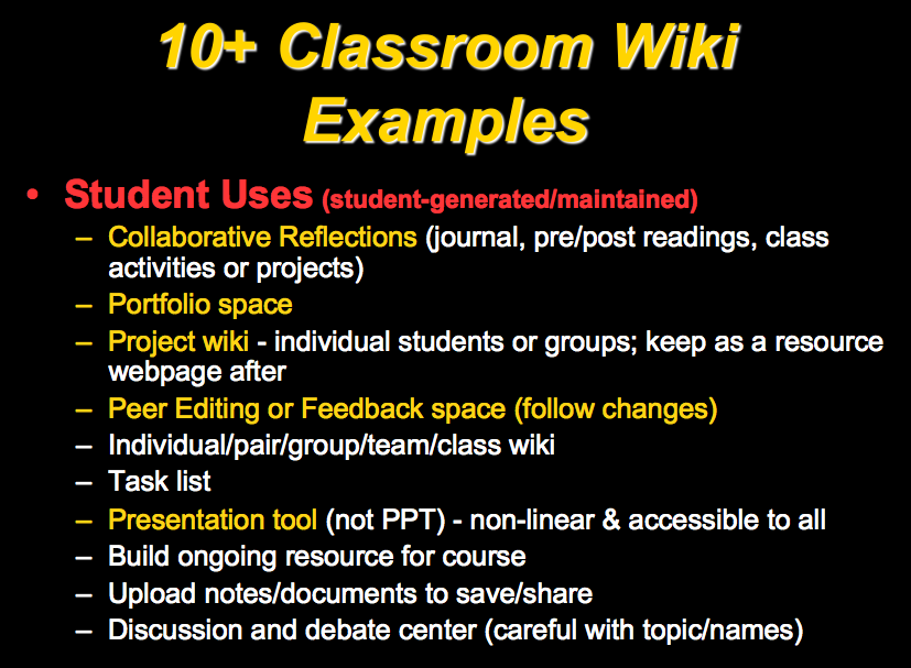 Intersection for Learning: Wikis in Education