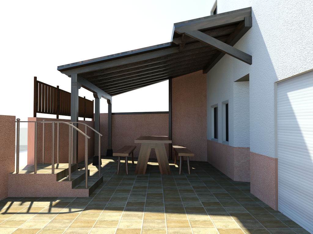 GLGinfograf: Cubierta de terraza para vivienda en Fañabé / Covered deck