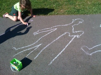 tutus and turtles: Chalk Shadows