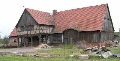 Farmhouses in the Former East Prussia.