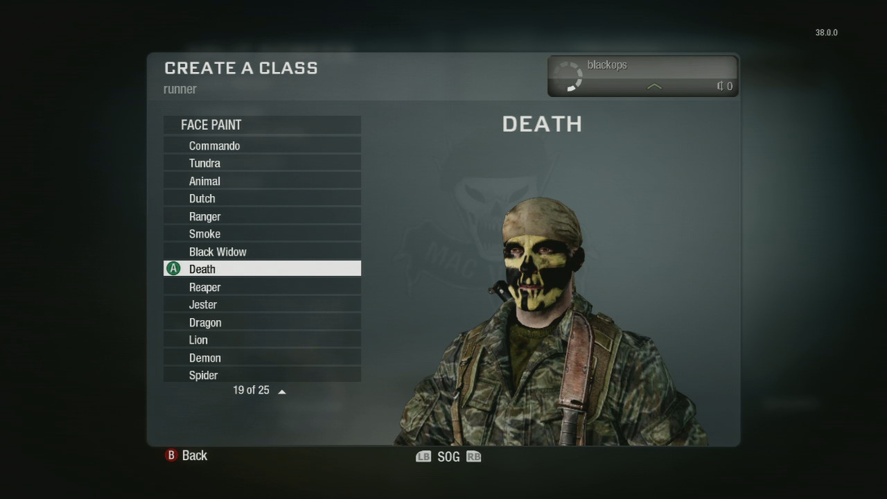 High Quality Screenshots of every Face Paint in Call of Duty Black Ops ...