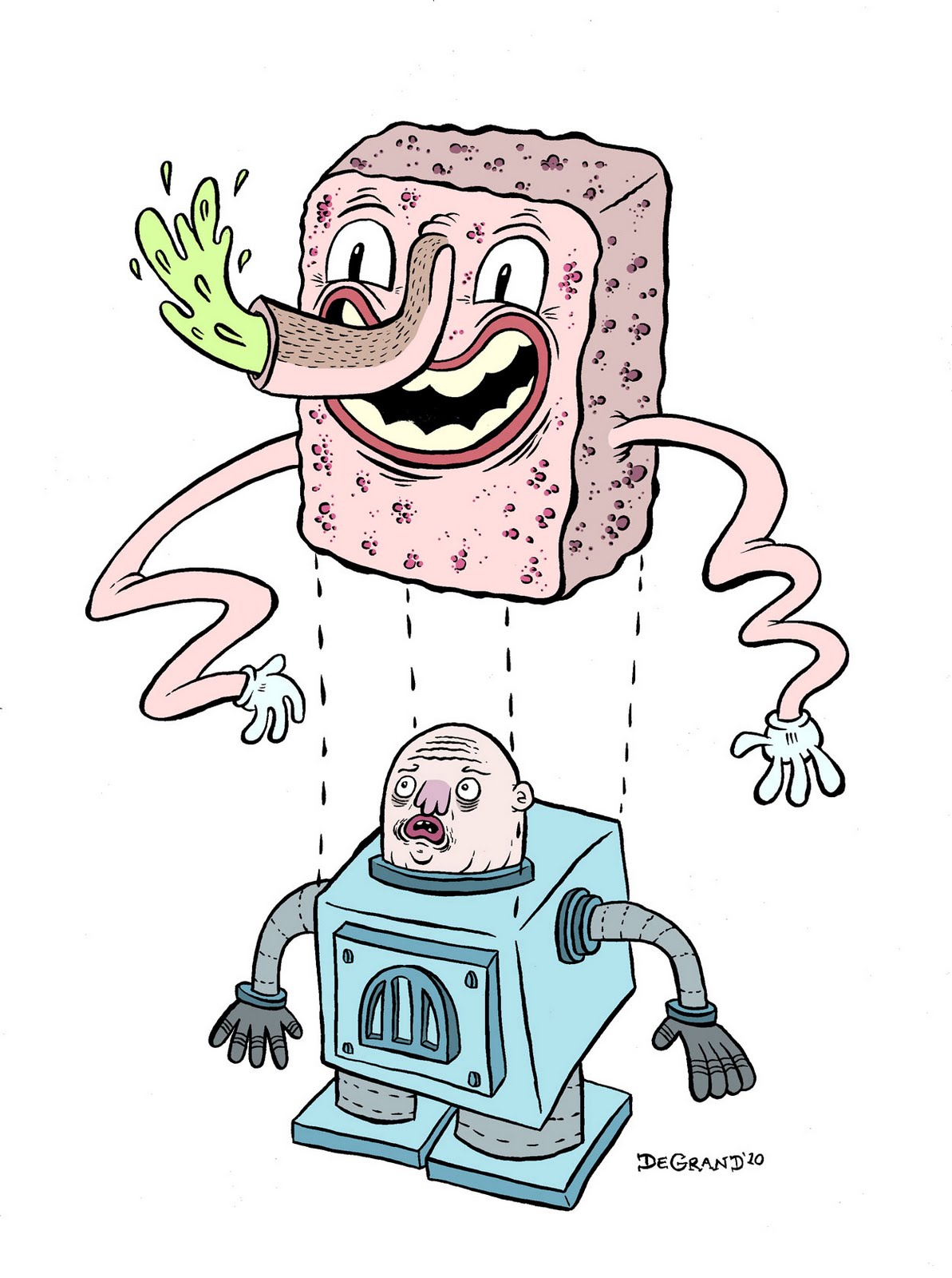 Doodles From DeGrand Land: Meat Helmet