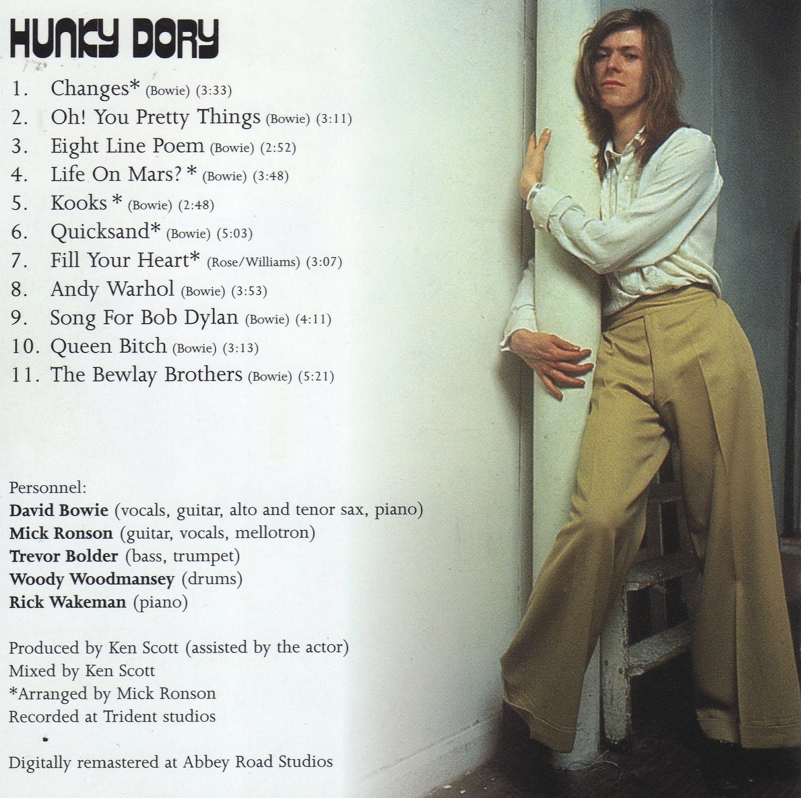 LOS SUEÑOS.: LOS DISCOS DEL '71. Hunky Dory.