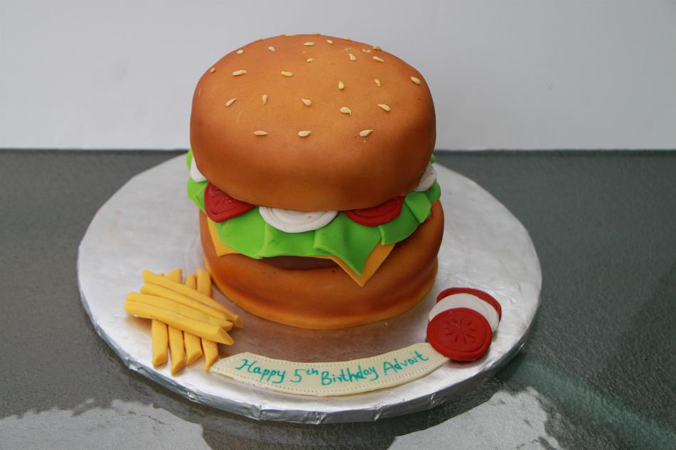 DHANYA'S DELIGHTS: Burger Cake