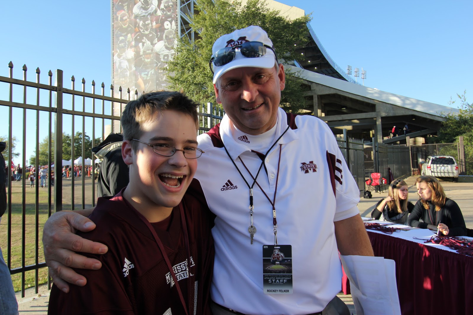 The Blessing Counter: Maroon hugs and a little football...
