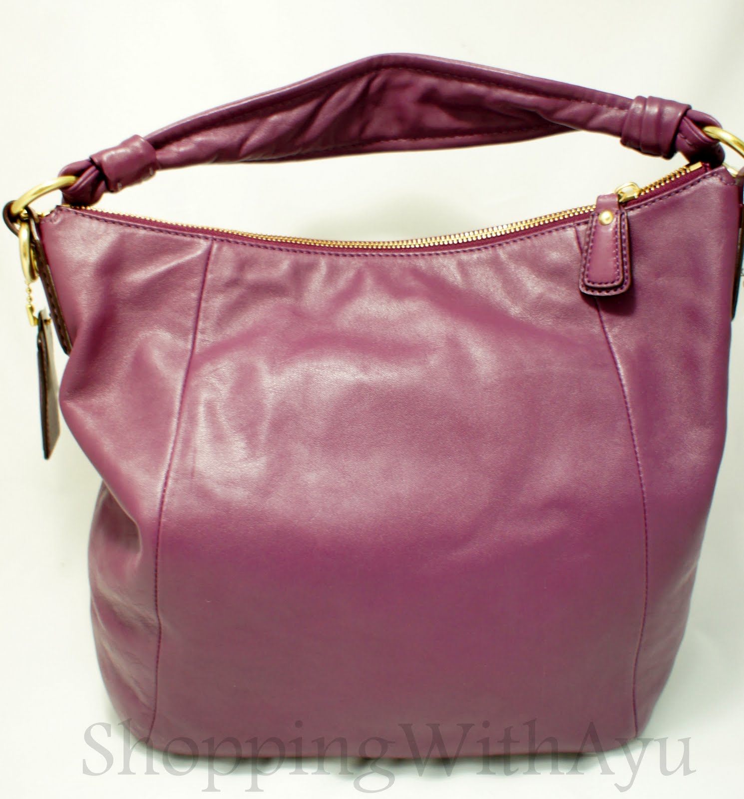 Shopping With Ayu: COACH Kristin Leather Hobo Style 14783 in Raisin