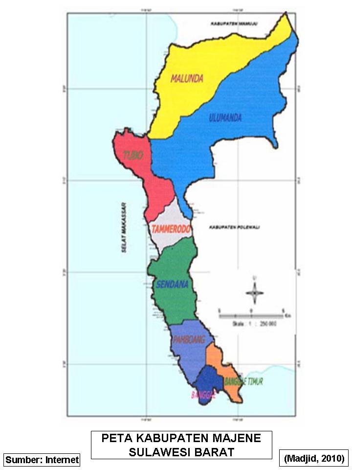 PETA DIGITAL: Peta Kabupaten Majene Sulawesi Barat