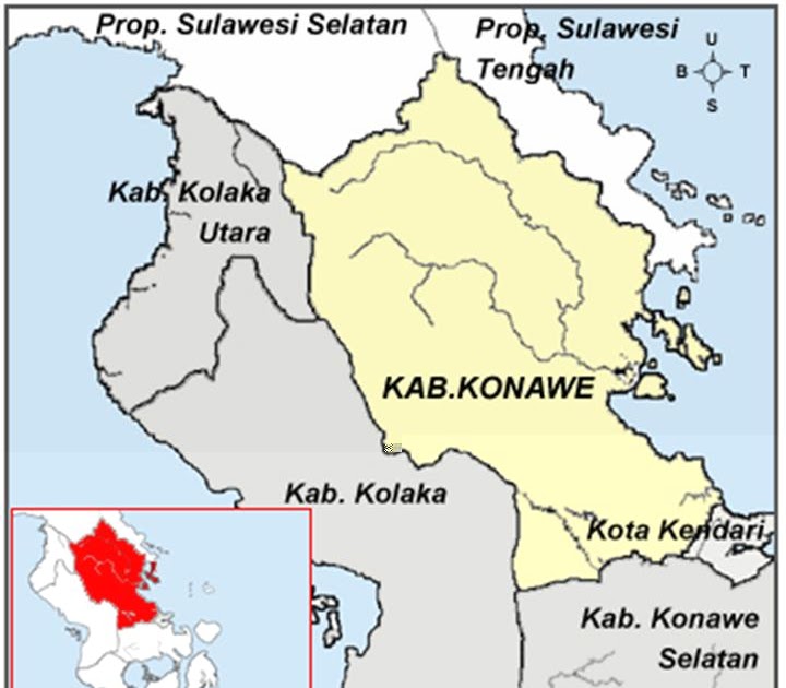PETA DIGITAL: Peta Kabupaten Konawe Provinsi Sulawesi Tenggara