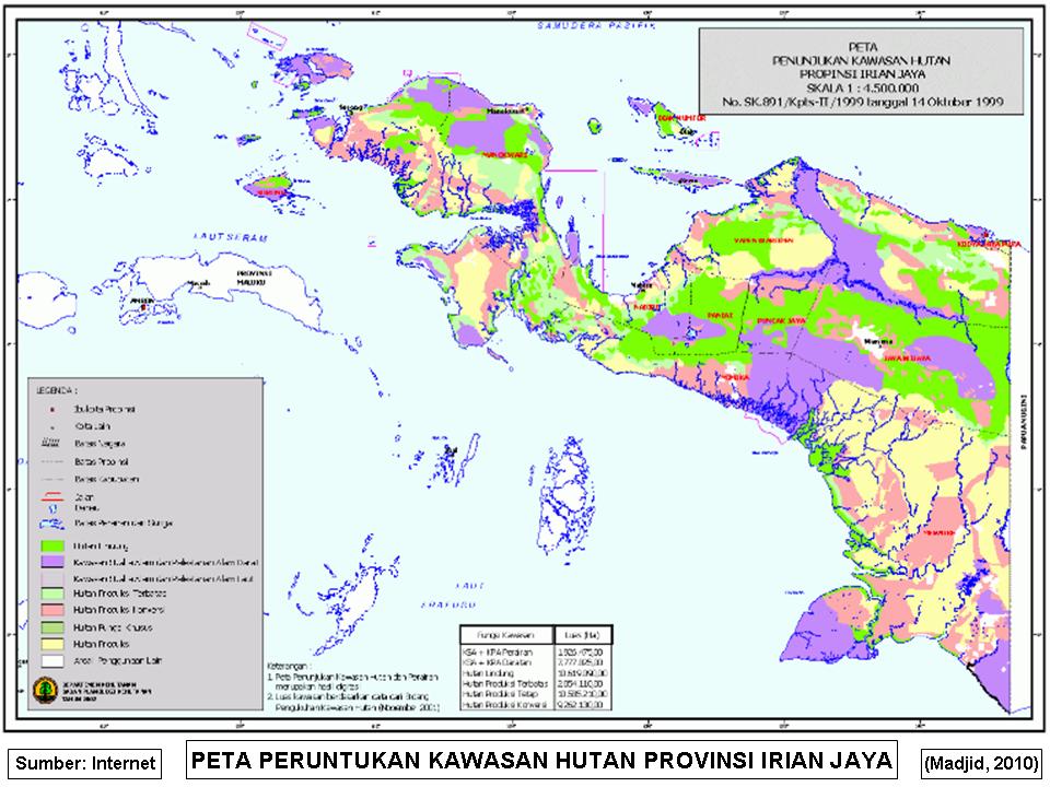 PETA DIGITAL: Peta Peruntukan Kawasan Hutan Provinsi Irian Jaya