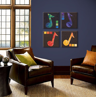 Original Paintings - Contemporary Abstract Art by Lecie: Music Note ...